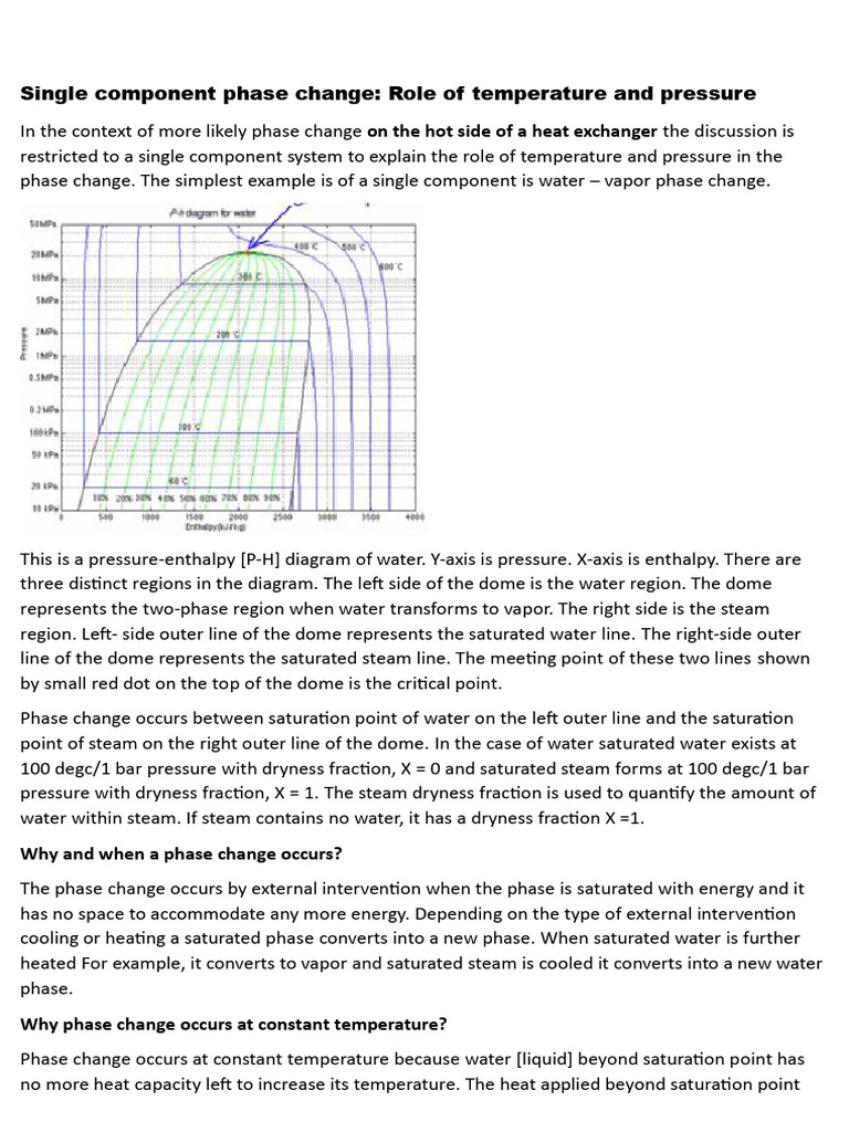 Phase Change - Role of Temperature and Pressure | PDF
