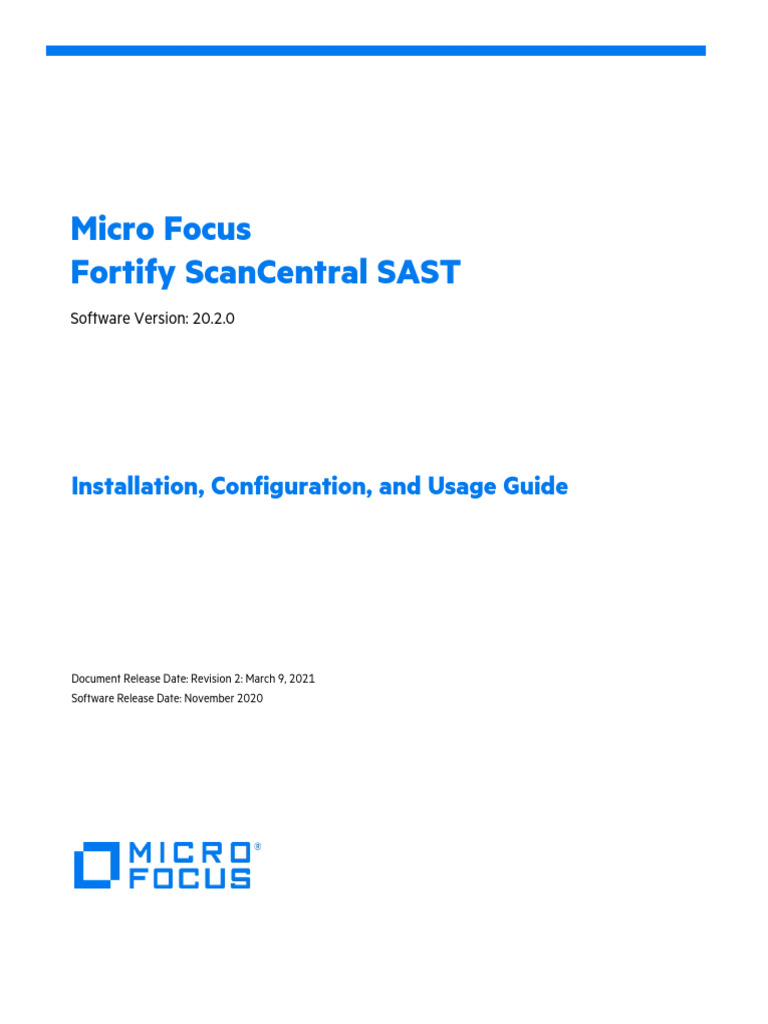 ScanCentral Guide 20.2.0 | PDF | Java (Software Platform) | Command ...
