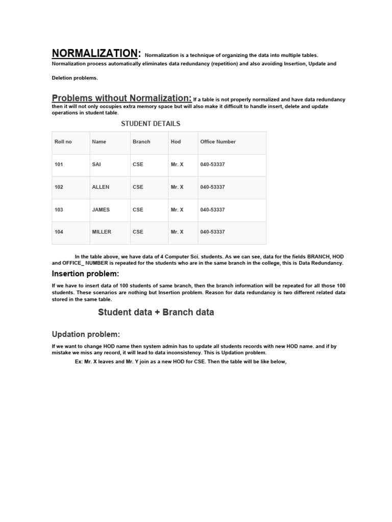 Normalization | Download Free PDF | Databases | Computer Data