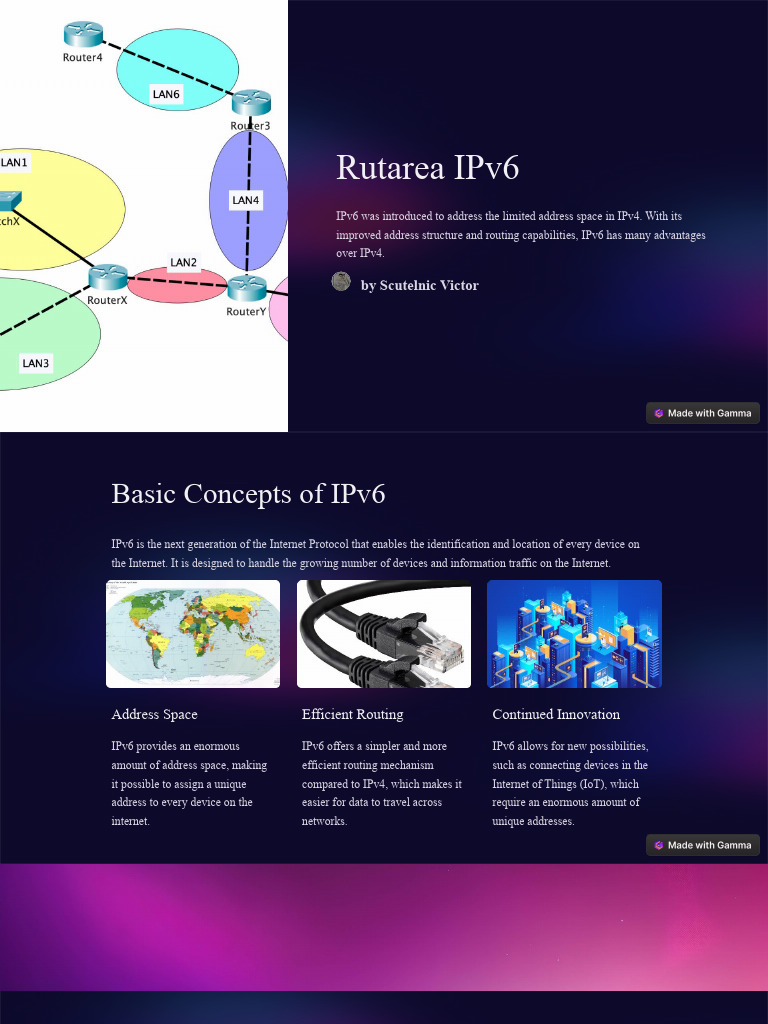 Rutarea IPv6 | PDF | I Pv6 | Computer Network
