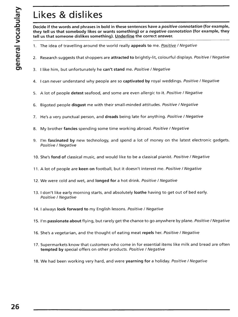 Likes and Dislikes | PDF