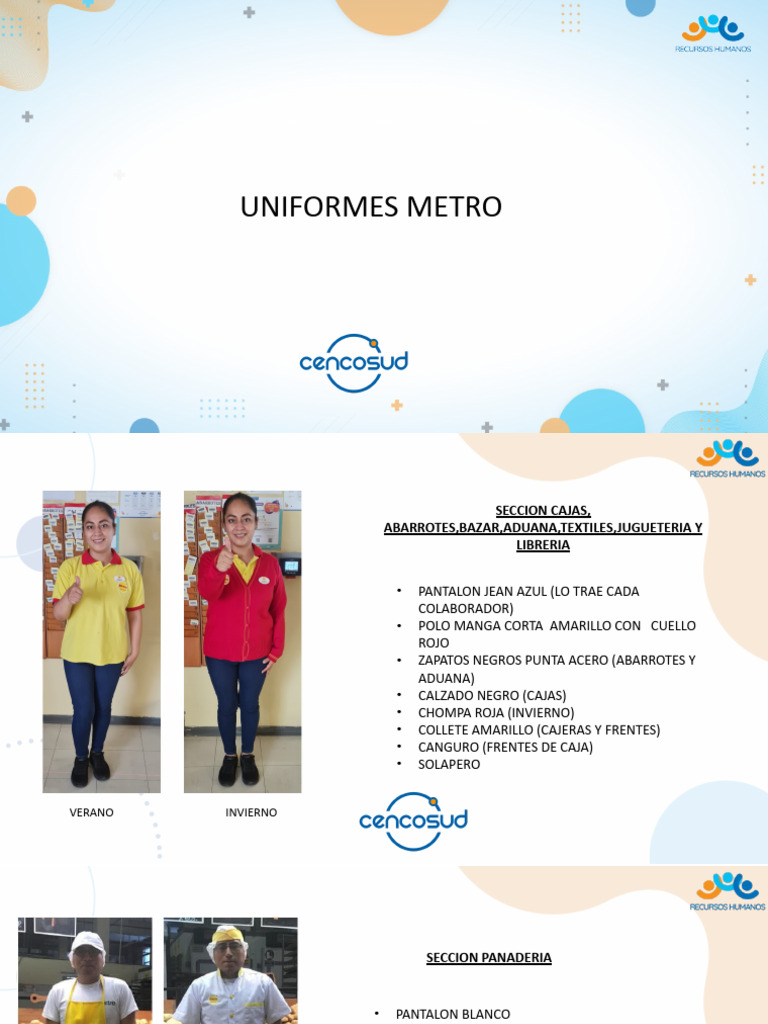 Uniformes Metro y Wong Vig 2023 | PDF | Ropa | Apariencia humana