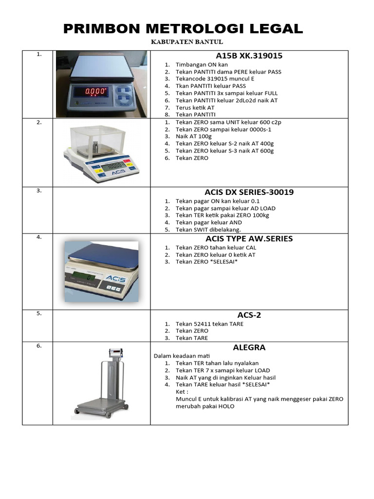 Primbon Metrologi Legal | PDF