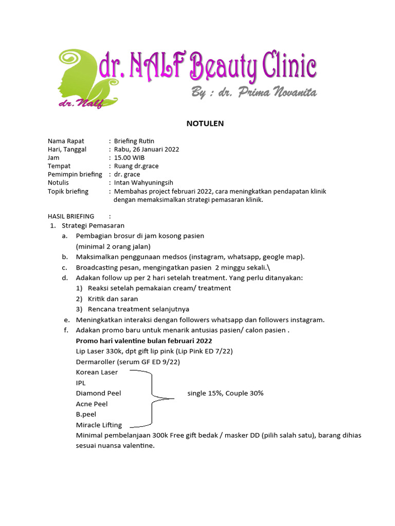 Template Notulensi | PDF