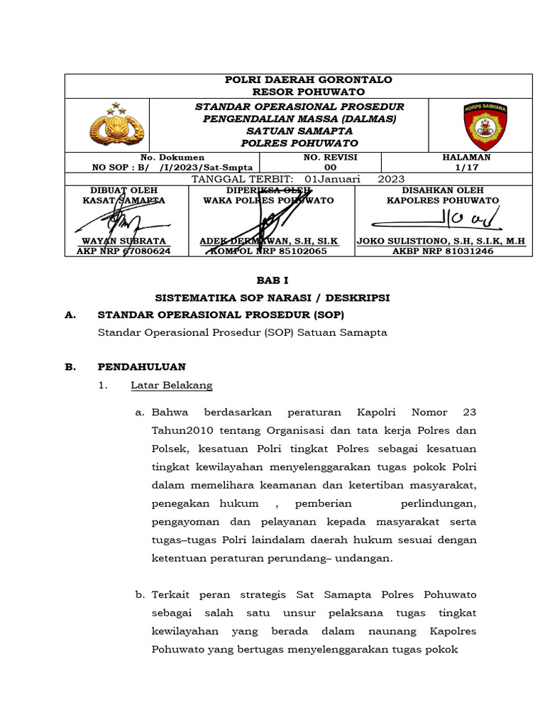 Sop Dalmas 2023 | PDF