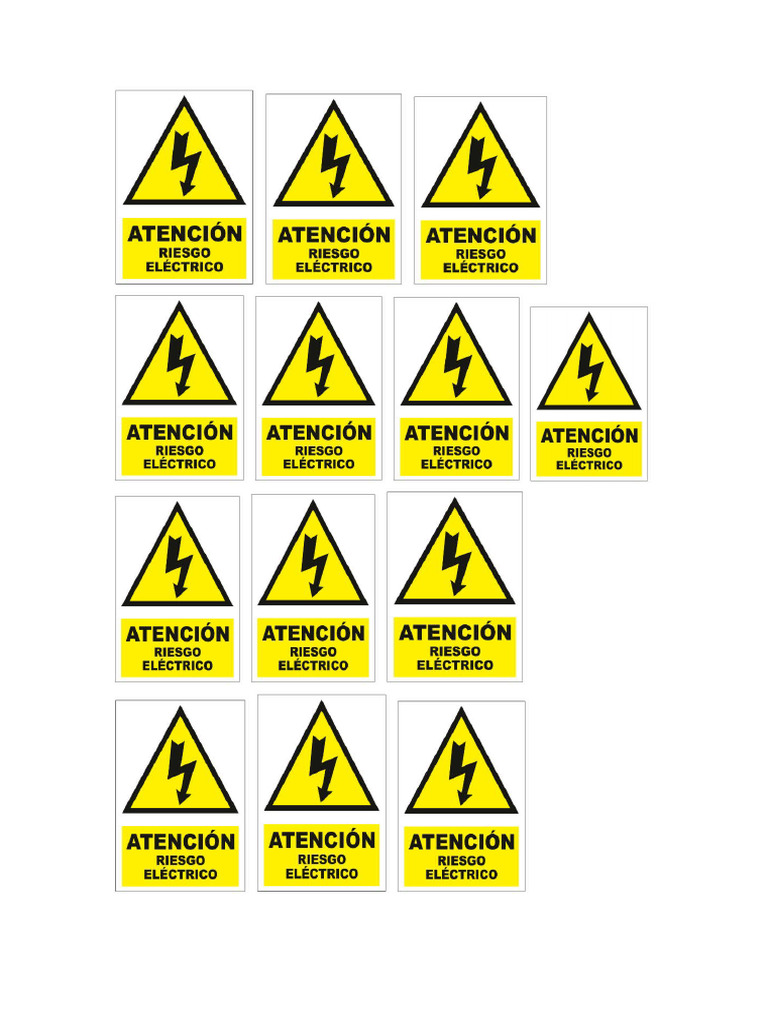 Letrero de Riesgo Electrico | PDF