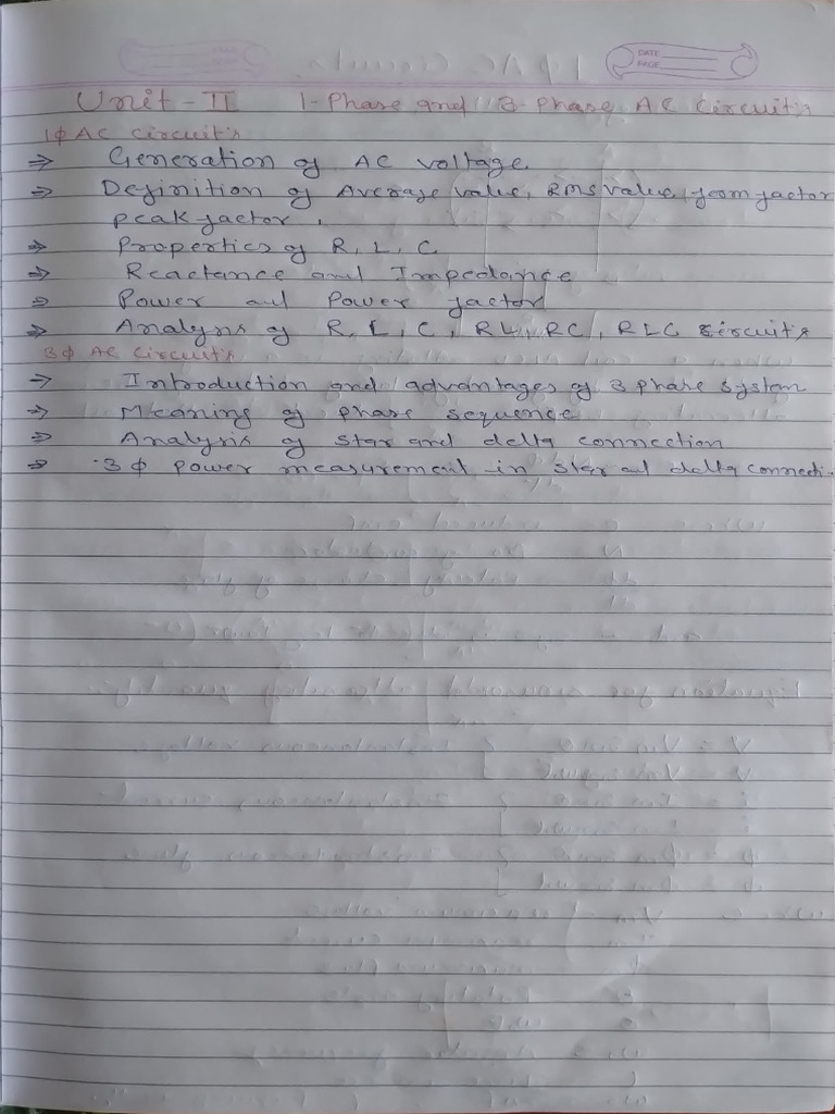 1 Phase Ac Circuits Part 1 Pdf