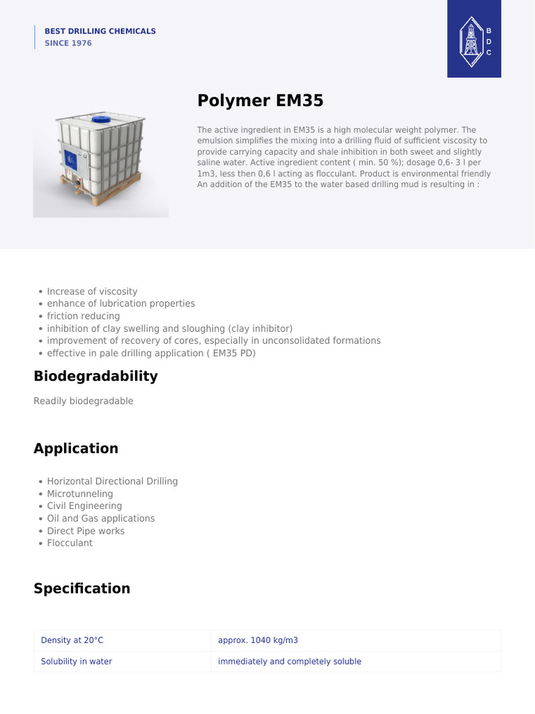 BDC - Polymer EM35 | PDF