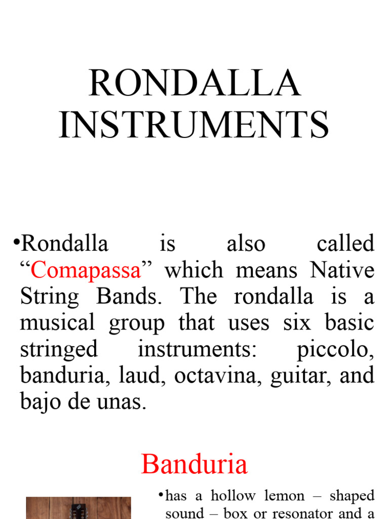 Rondalla Instruments | PDF