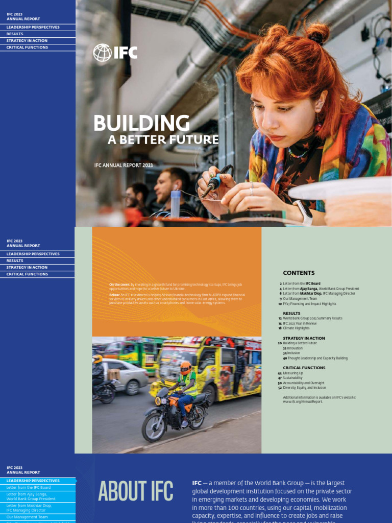 Ifc Annual Report 2023 Building A Better Future | PDF | International ...