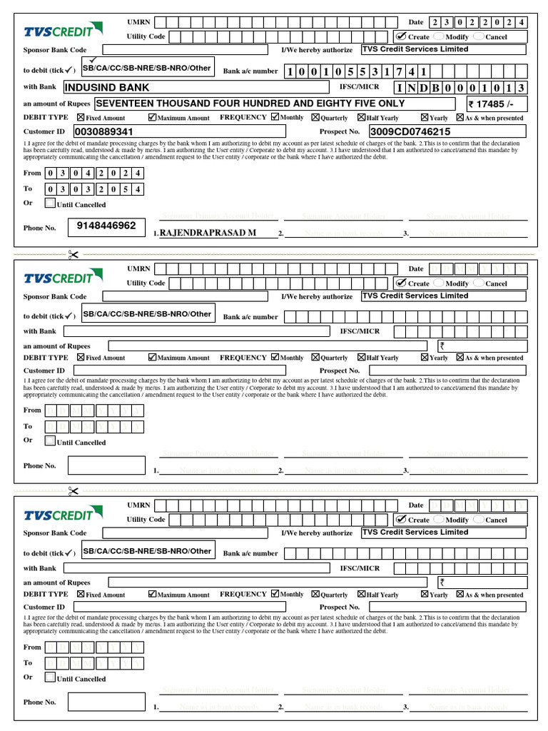 Ach Form | PDF | Debit Card | Banks