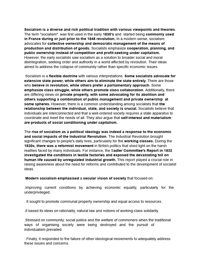 Socialism Pdf Socialism Karl Marx