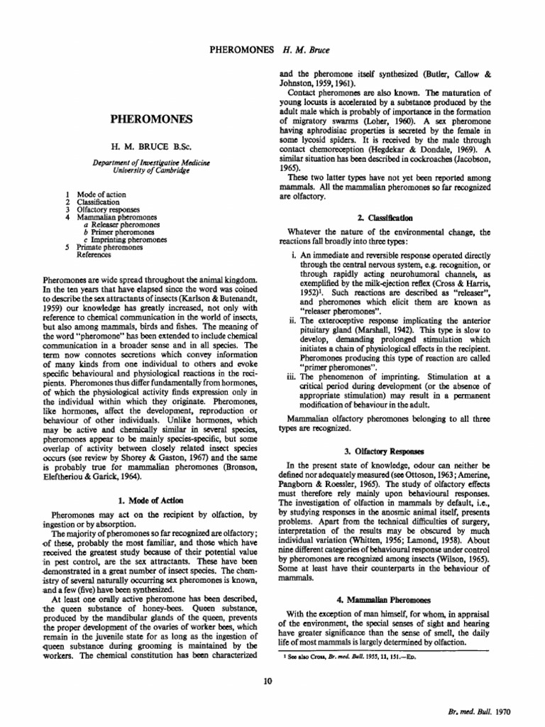 Bruce 15042020 | PDF | Pheromone | Odor