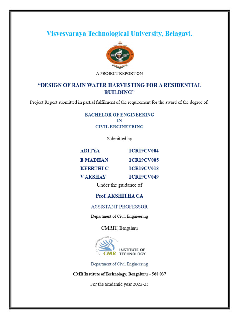 Project Report Format - 22-05-23 (Final) Ankush | PDF | Water Cycle | Groundwater