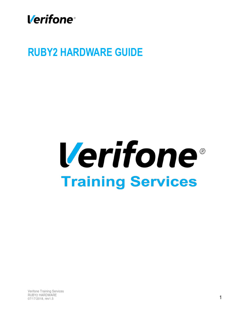 Verifone: Ruby2 Register - Hardware Guide | PDF | Computer Hardware ...