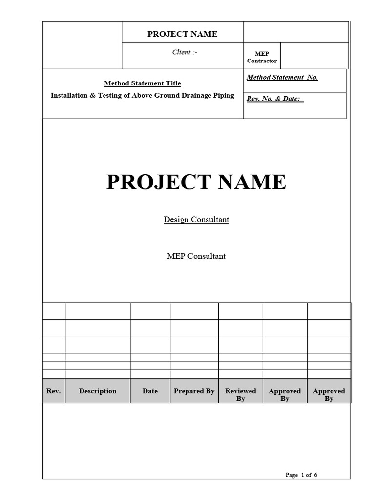 Installation And Testing Of Above Ground Drainage Piping Pdf Pipe Fluid Conveyance Tap Valve