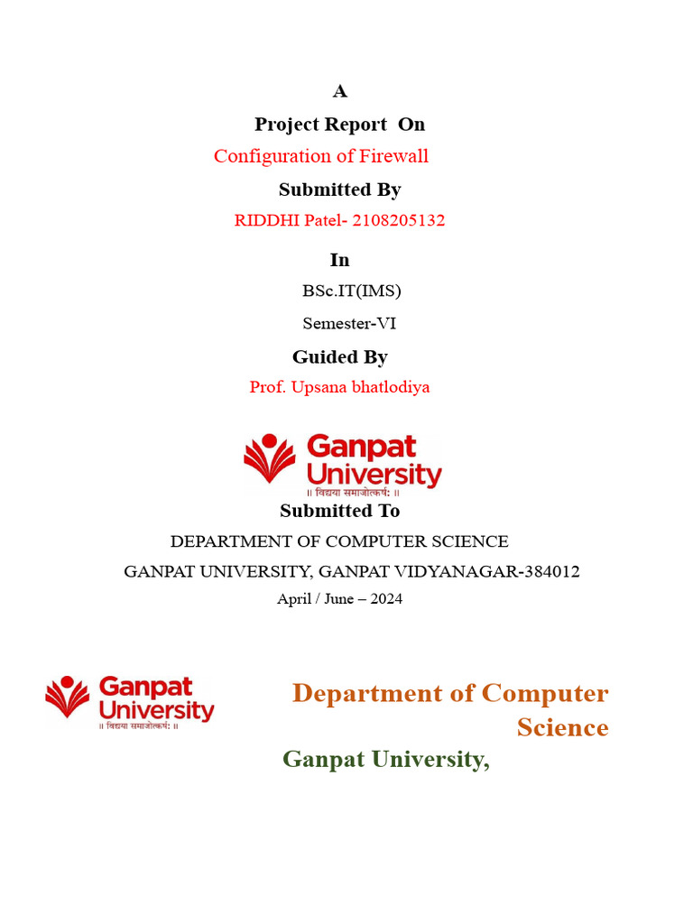Firewall | PDF | Computer Network | Firewall (Computing)