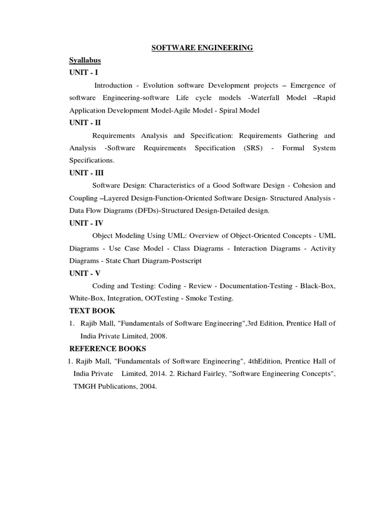 Software Engineering 1 | Download Free PDF | Software Development Process | Agile Software ...