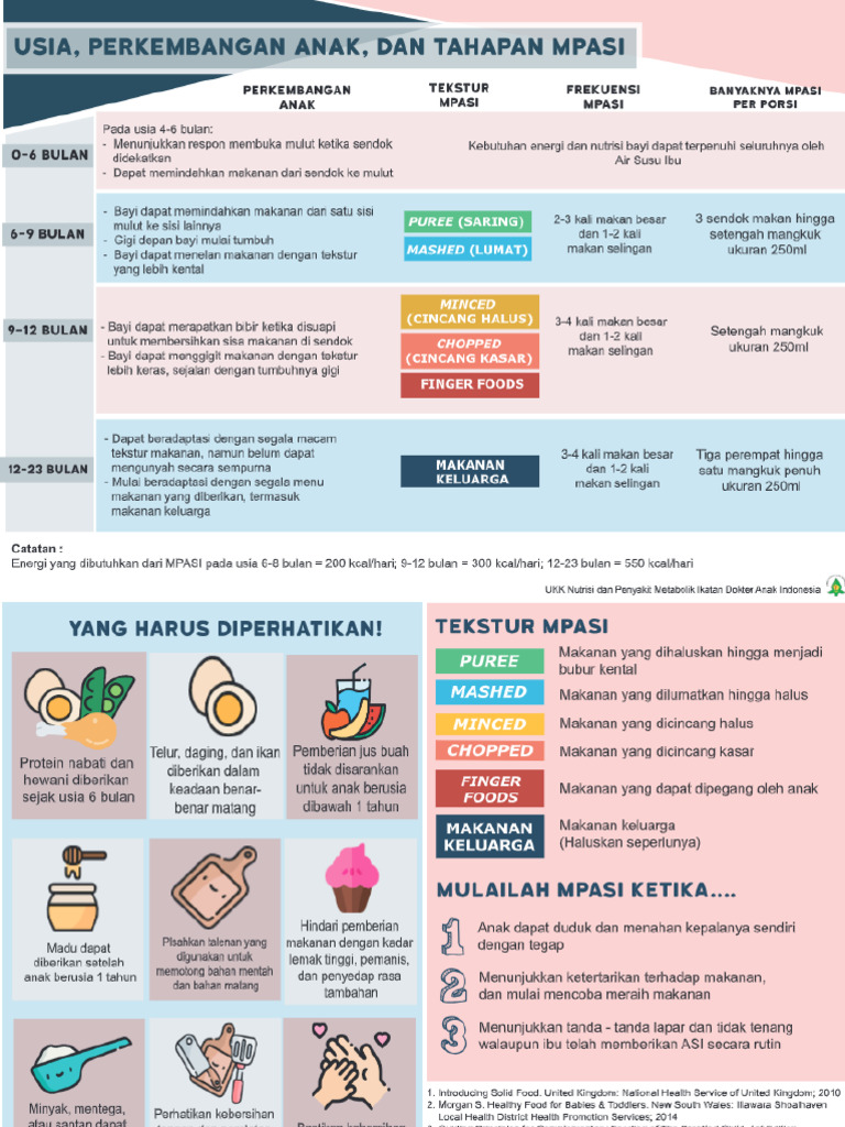 IDAI - Pemberian Makanan Pendamping Air Susu Ibu (MPASI) Cur Card | PDF