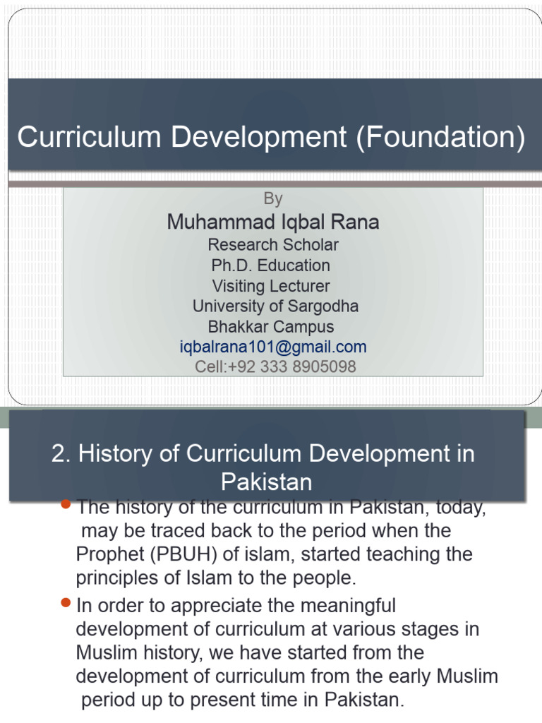 History of Curriculum Development | PDF | Curriculum | Conceptual Model