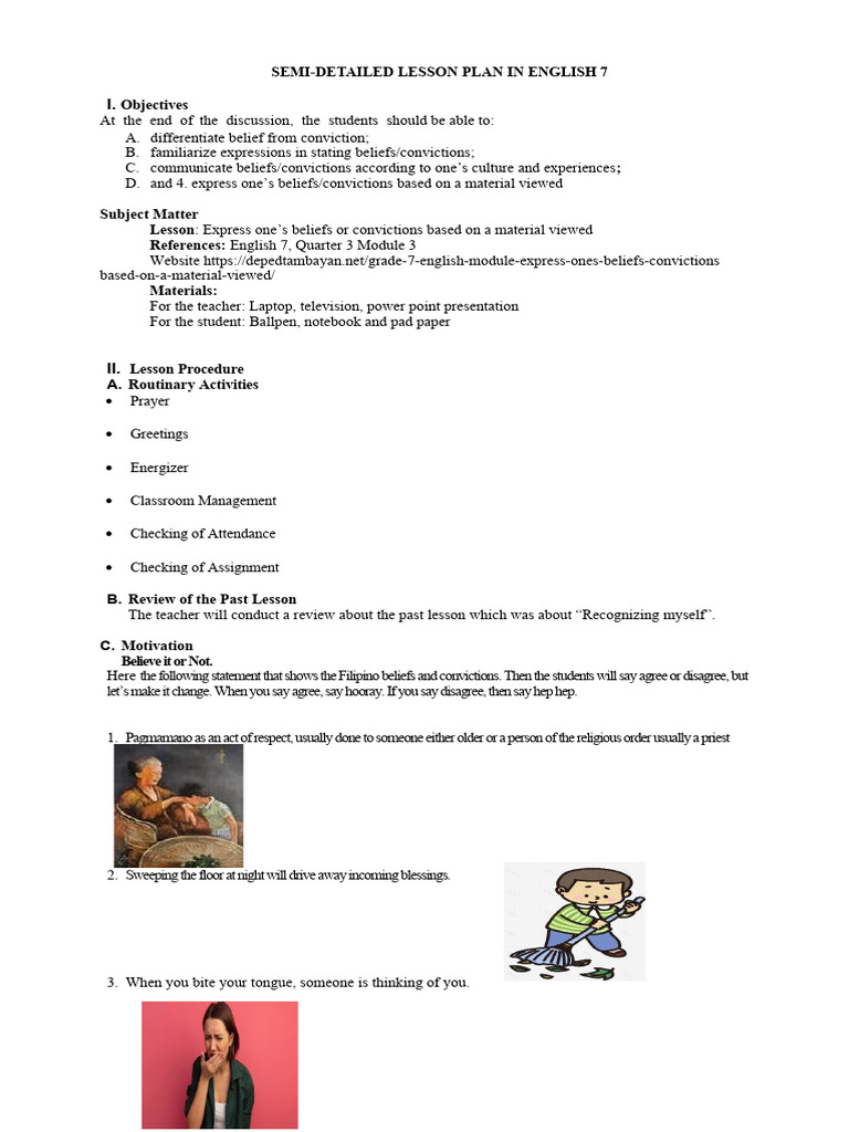 SDLP q3 Lesson 4 Grade 7 | PDF | Image