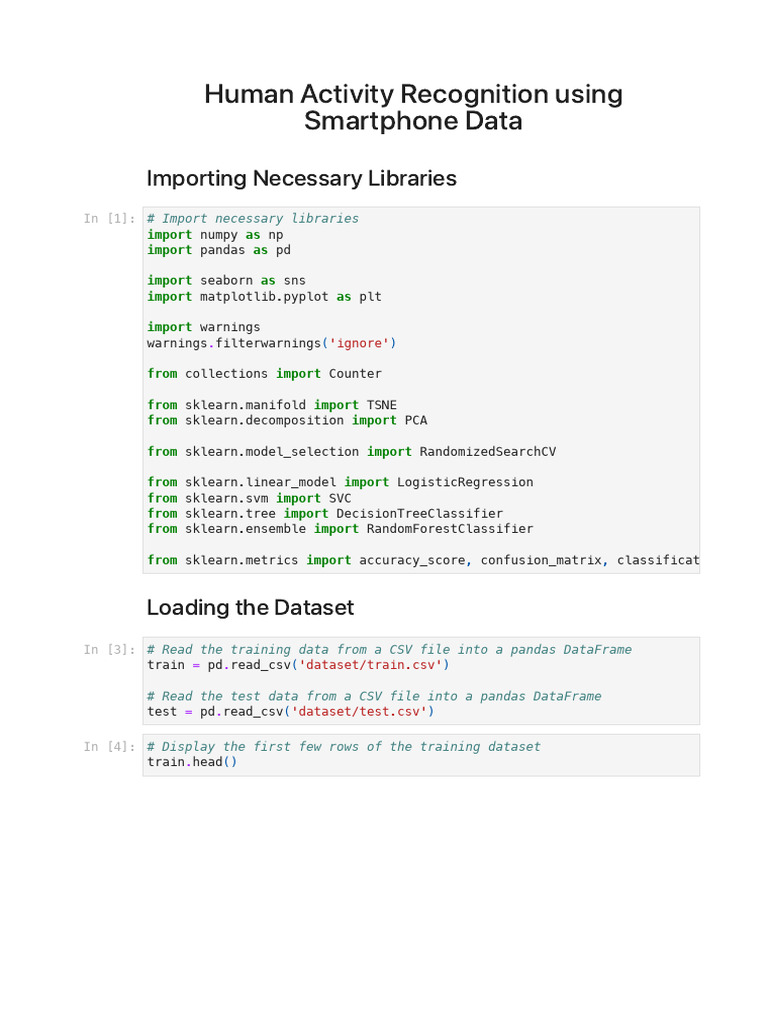 Human Activity Recognition Using Smartphone Data | PDF | Support Vector Machine | Accuracy And ...