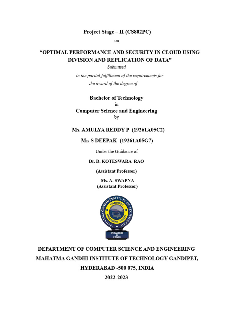 Submitted in The Partial Fulfillment of The Requirements For The Award of The Degree of | PDF ...