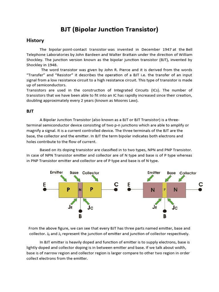 Lesson 5 - BJT | PDF | Bipolar Junction Transistor | Transistor