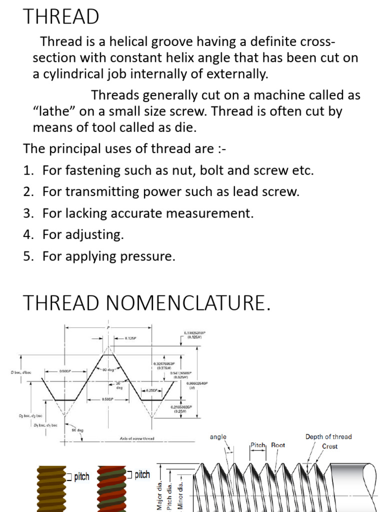Understanding Screw Thread Types | PDF | Screw | Metalworking