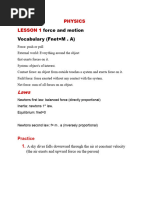 Class IX Ch. Laws of Motion Assertion & Reasoning Question | PDF | Force | Newton's Laws Of Motion
