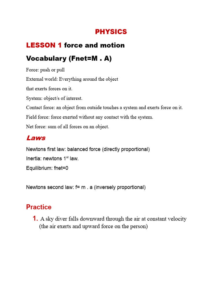 Physics | PDF | Force | Newton's Laws Of Motion