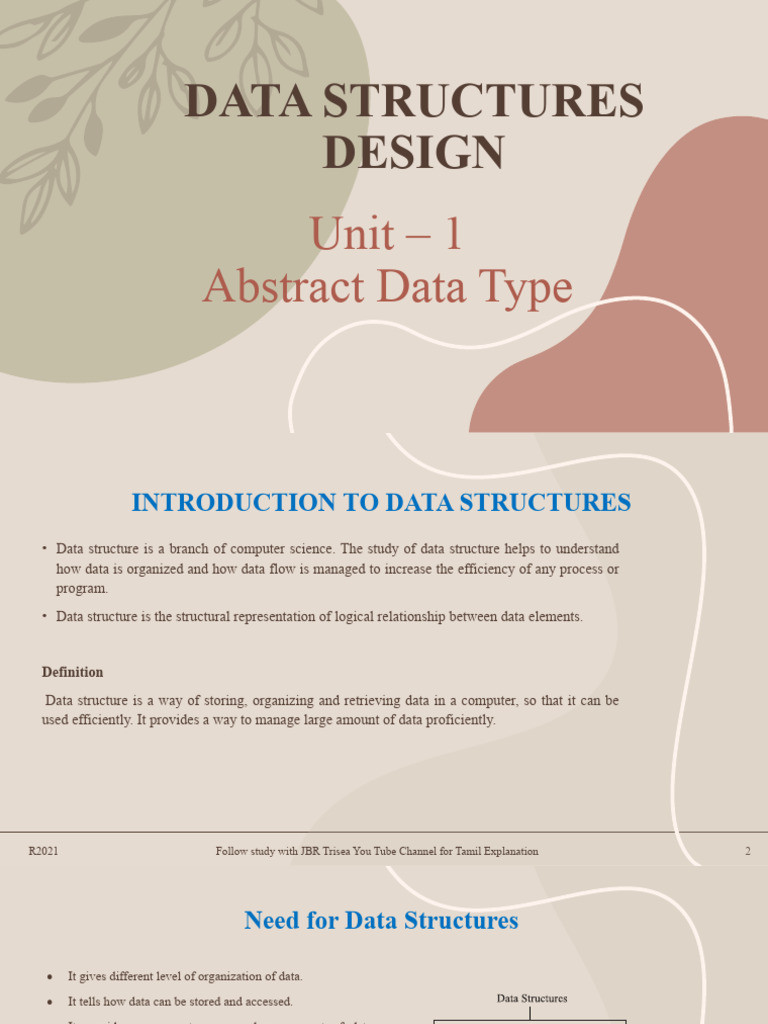 DSD Unit 1 Abstract Data Type | PDF | Inheritance (Object Oriented Programming) | Class ...