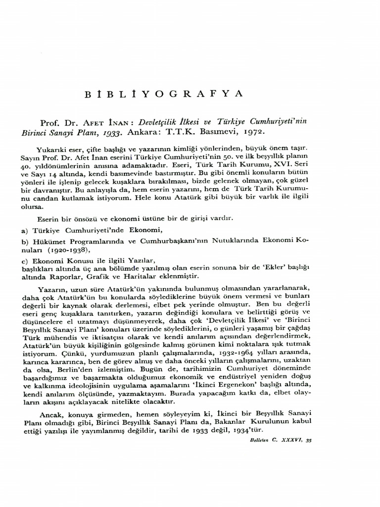 Prof. Dr. AFET NAN Devlet Ilik Ilkesi Ve T Rkiye Cumhuriyetinin Birinci Sanayi Plan 1933. Ankara ...