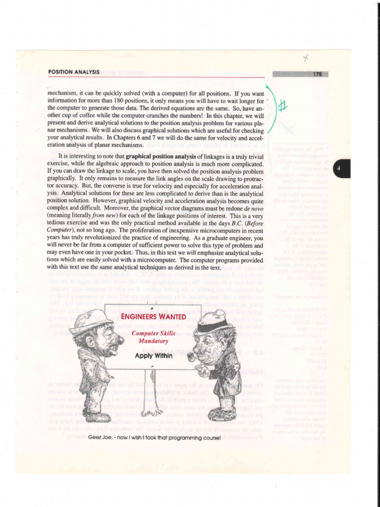 Vector Loop Equations For Position Analysis | PDF | Equations | Euclidean Vector