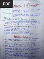 Outcomes of Democracy Toppers Handwritten Notes | PDF