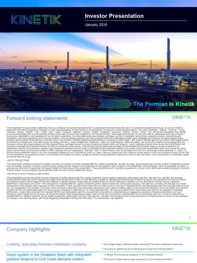 January 2024 Investor Presentation | PDF | Free Cash Flow | Investing