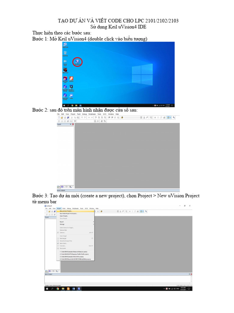 GUI KHÓA 17 - T o Project Cho ARM7-LPC2103 - Trên KeilC4 | PDF