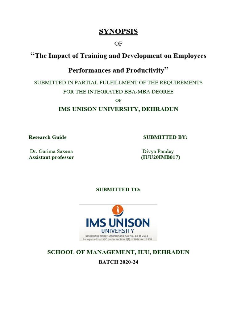 Divya Synopsis Report | PDF | Methodology | Goal