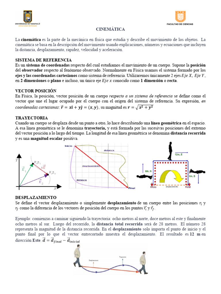 Guia 3 Cinematica MRUA | PDF | Cinemática | Vector Euclidiano