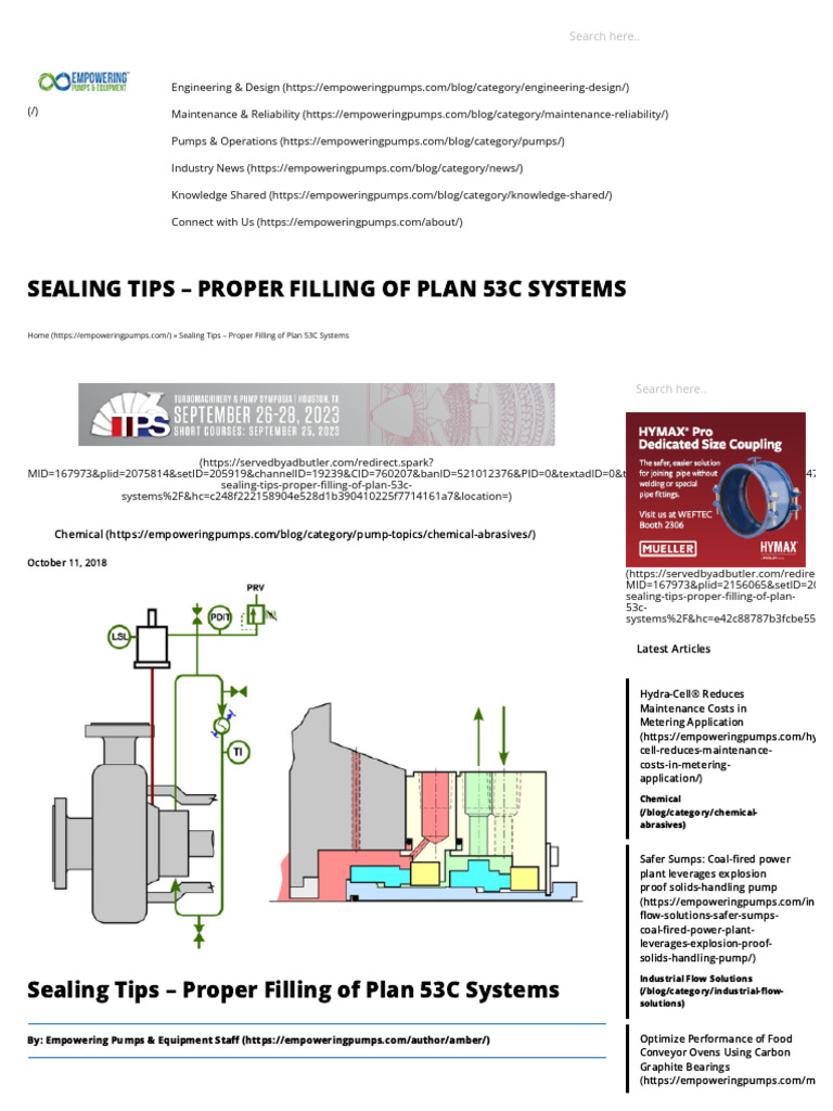 Sealing Tips - Proper Filling of Plan 53C Systems - Empowering Pumps ...