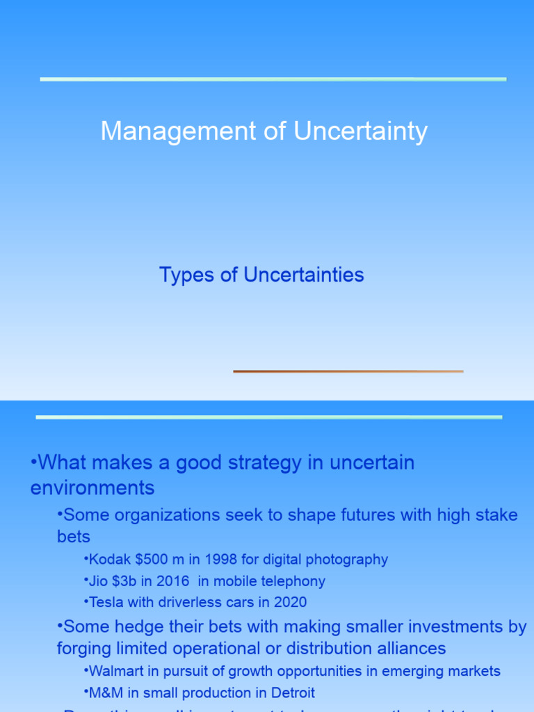 Strategy Under Uncertainty | PDF | Option (Finance) | Uncertainty