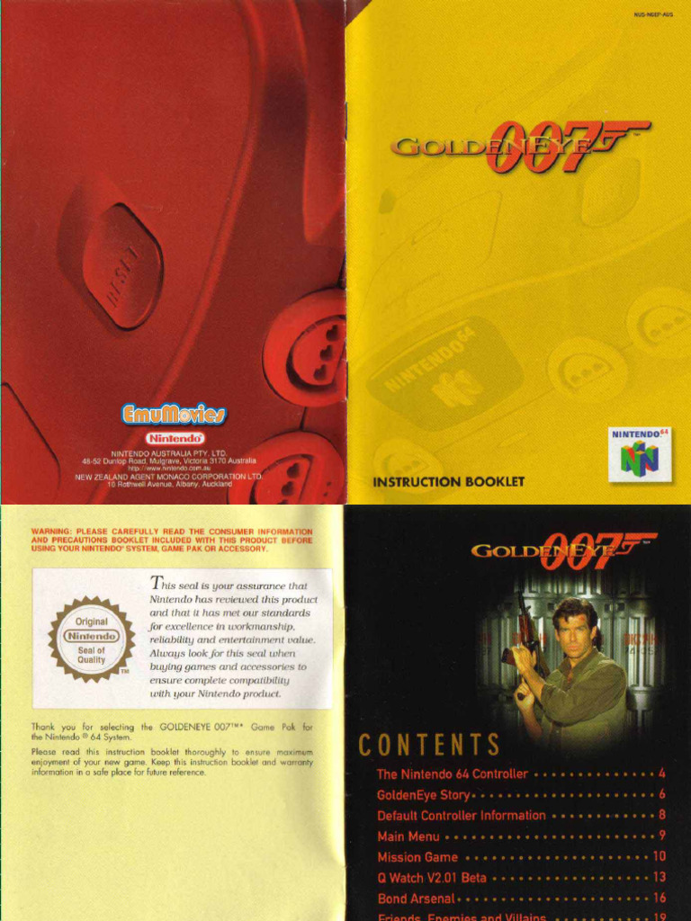 007 - GoldenEye (USA) N64 Manual | PDF