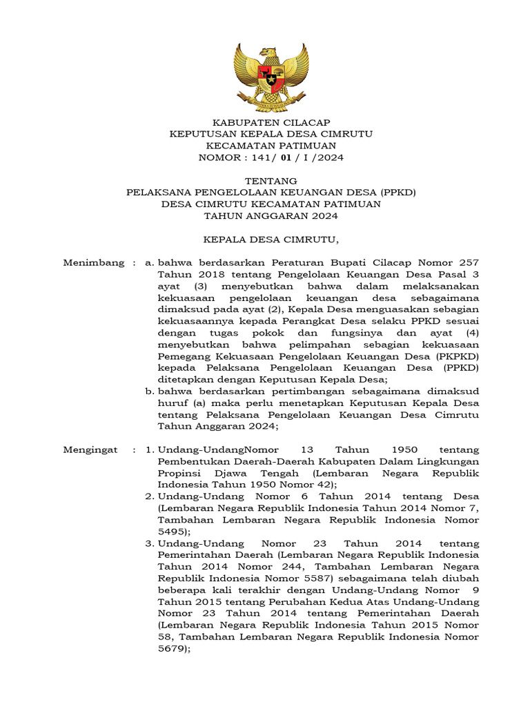 SK PPKD Tahun 2024 | PDF