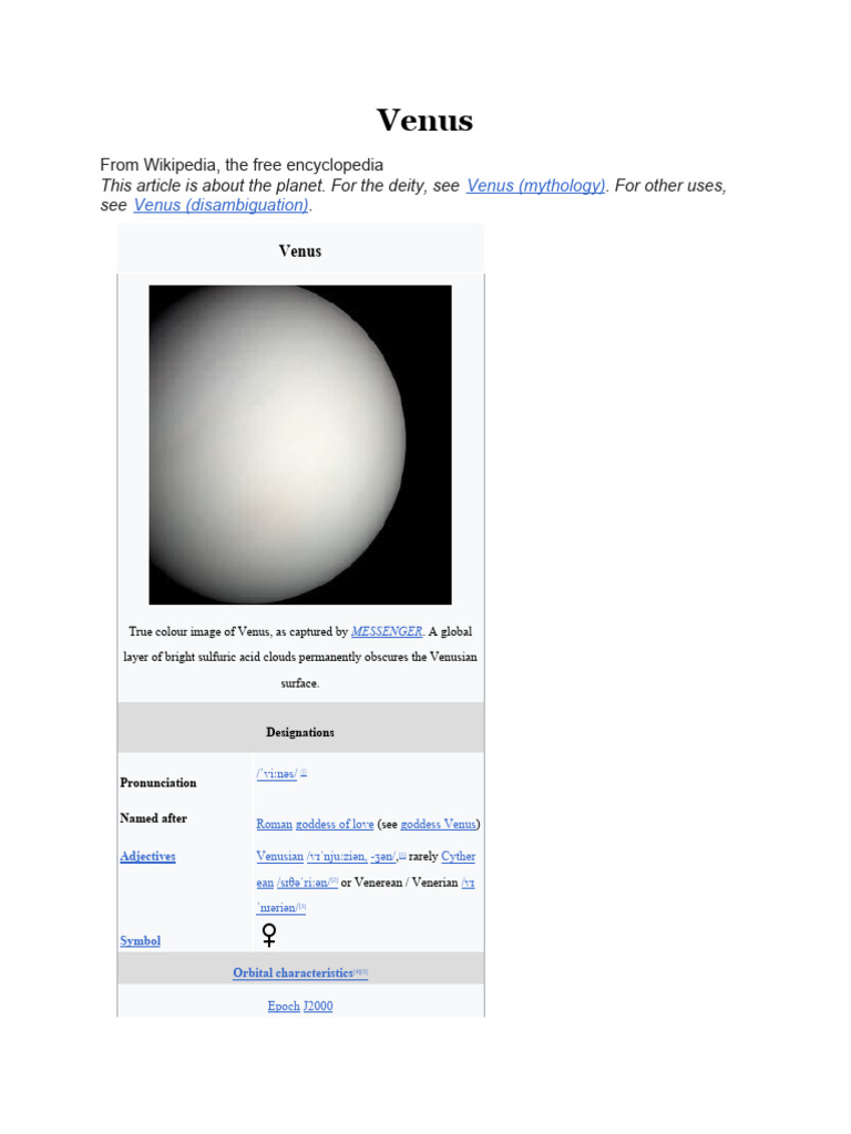 Venus | PDF | Venus | Planets