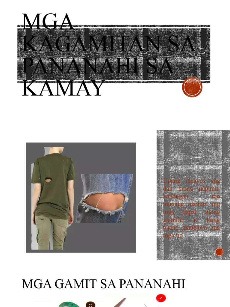 Mga KAGAMITAN SA PANANAHI SA KAMAY | PDF