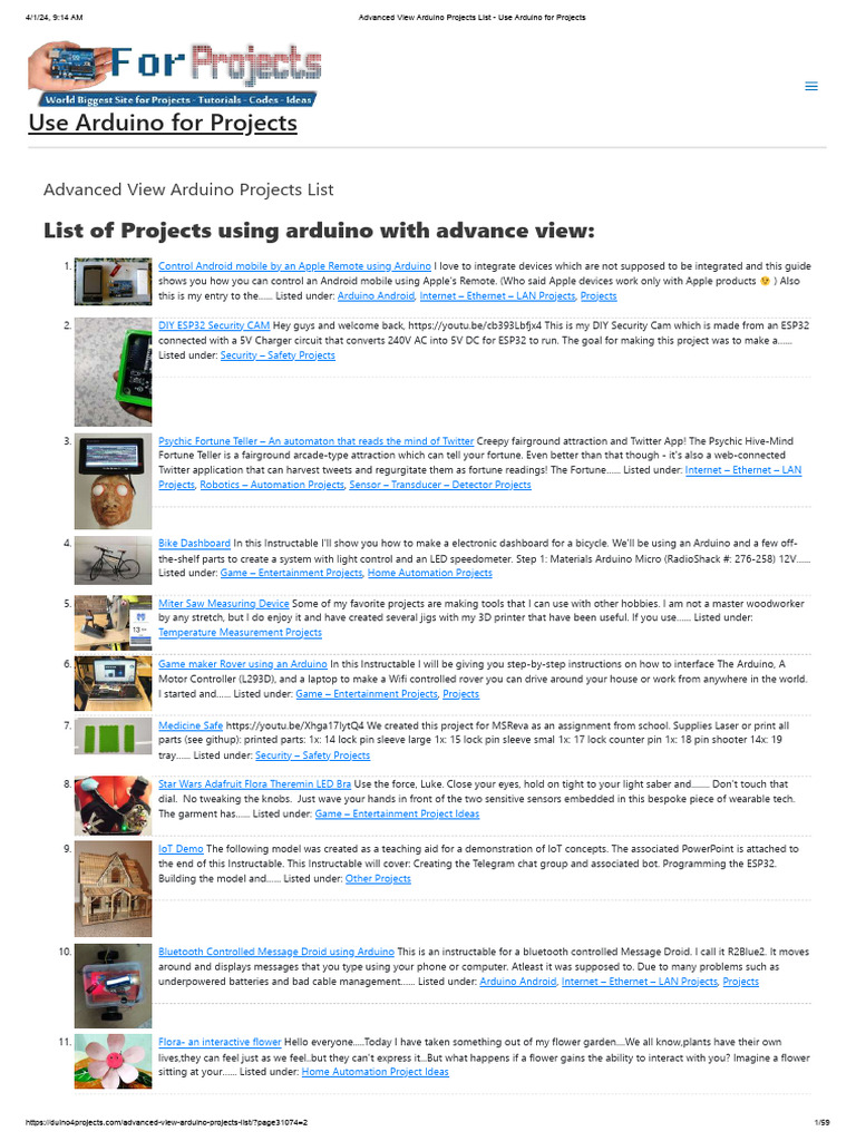 Advanced View Arduino Projects List - Use Arduino For Projects-2 | PDF ... Advanced View Arduino Projects List - Use Arduino For Projects-2 | PDF ...