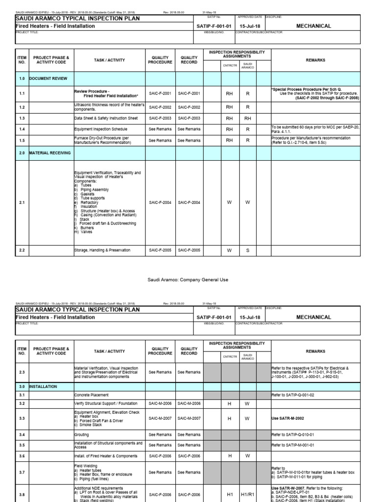 Satip F 001 01 | PDF | Mechanical Engineering | Building Engineering
