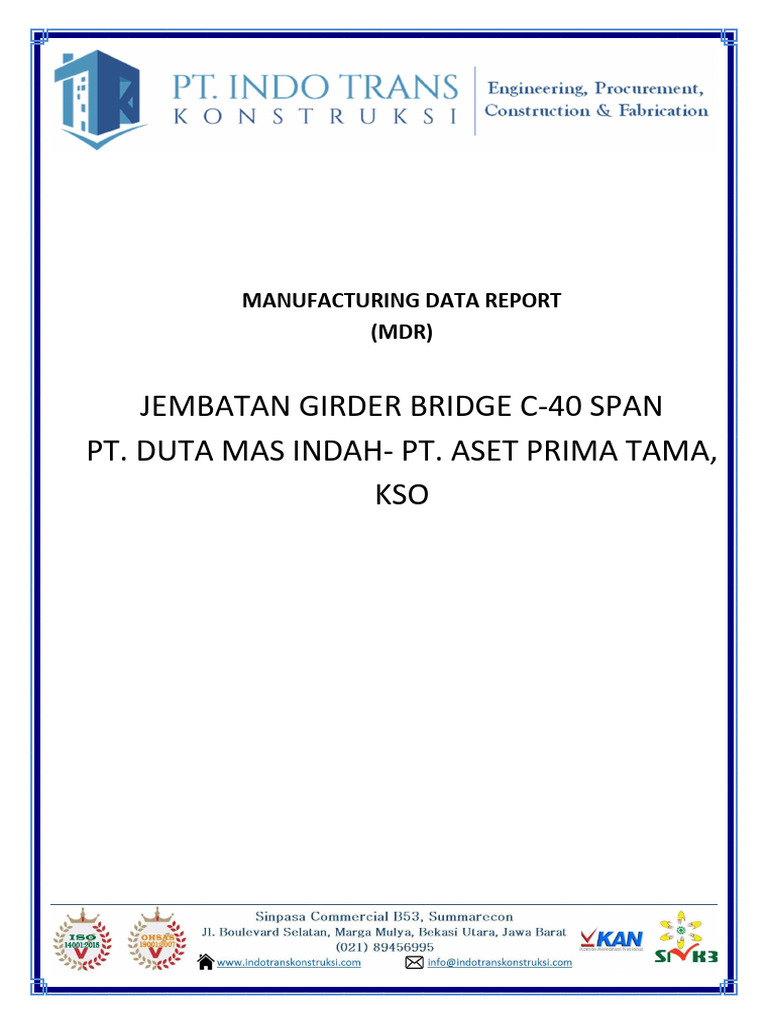 MDR C40 Pt. Dmi | PDF | Welding | Construction