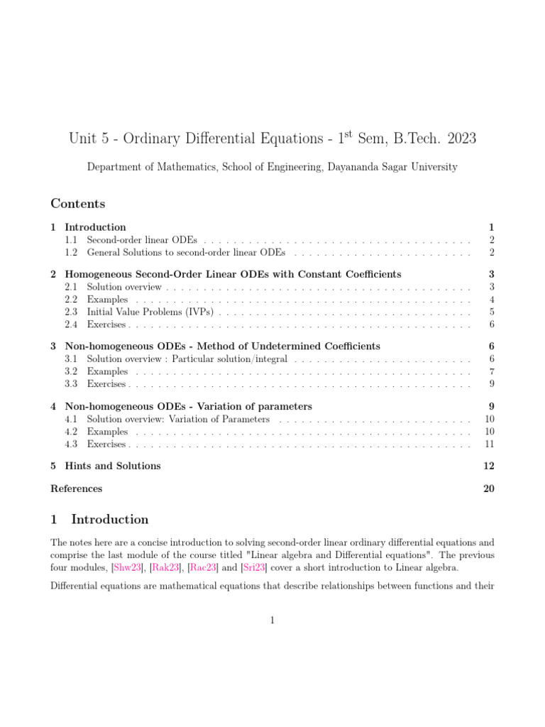 Differential Eqn. | PDF | Differential Equations | Ordinary ...