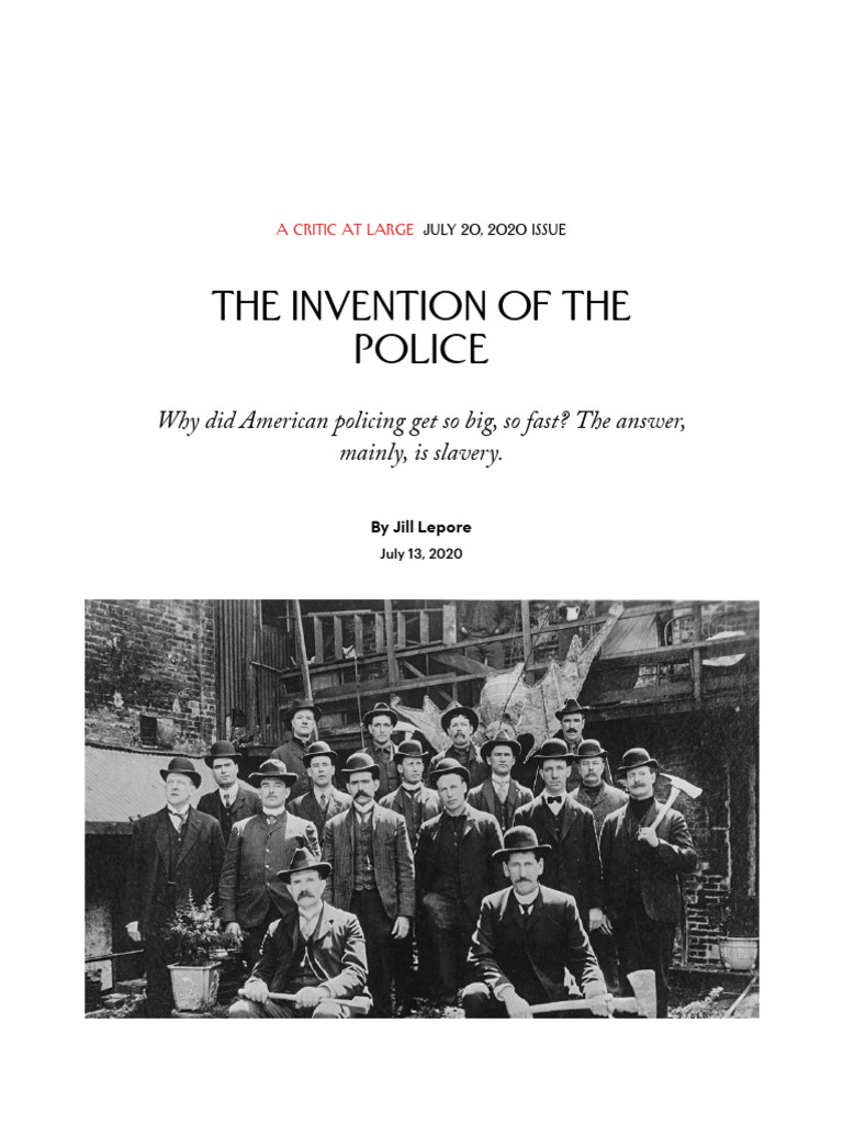 The Invention of The Police - The New Yorker | PDF | Police | Lakota People